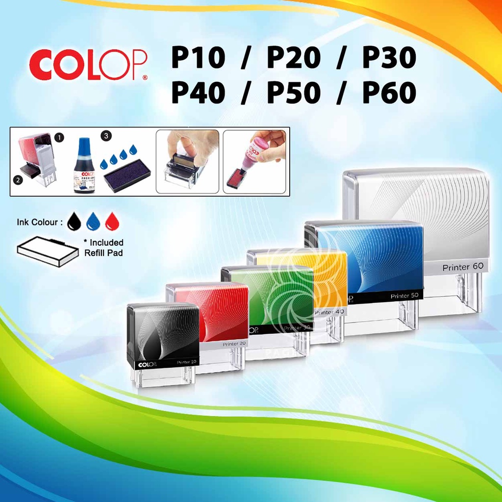 SAME DAY SHIP OUT (READY STOK) Rubber Stamp COLOP Printer Line Self Inking Stamp | Shopee Malaysia