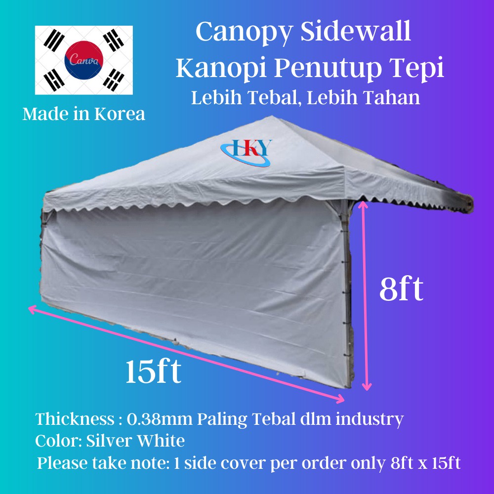 Canvas Only 20 ' x 20' Pyramid Canopy Tent White Silver PVC Tarpaulin ...