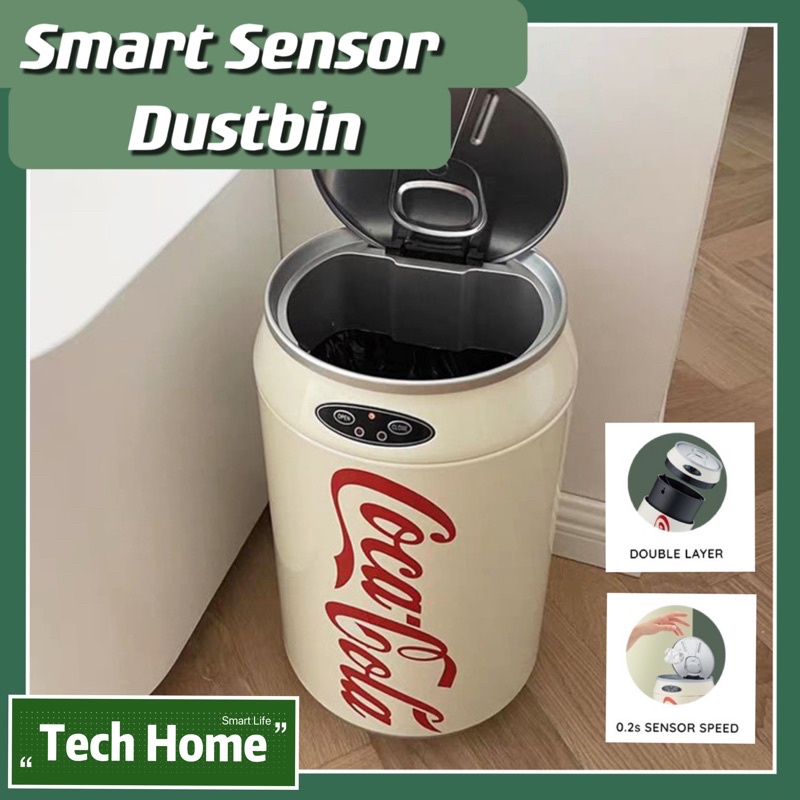 (Smart Dustbin) Old-Style Motion Sensor Coke Can Dustbin/ Trash Can ...