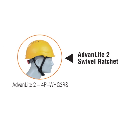 PROGUARD Advanlite 2 Swivel Ratchet Safety Helmet Model: ADVANLITE-2-4P ...