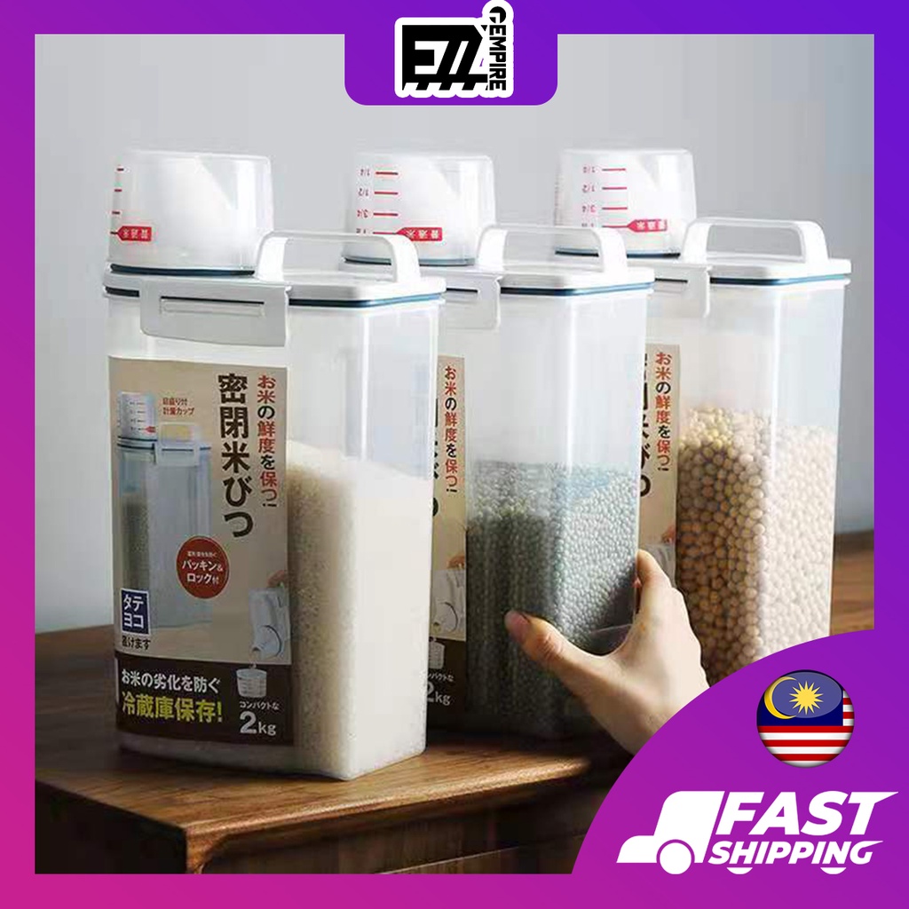 EZI 2L Kitchen Food Dispenser Rice Dispenser Tupperware Storage ...
