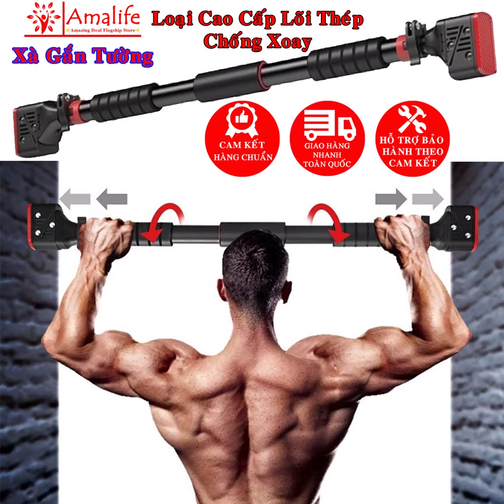 Livo Heavy-Duty Steel Wall-Mounted Door Bar with Leveling Ruler – Comes ...