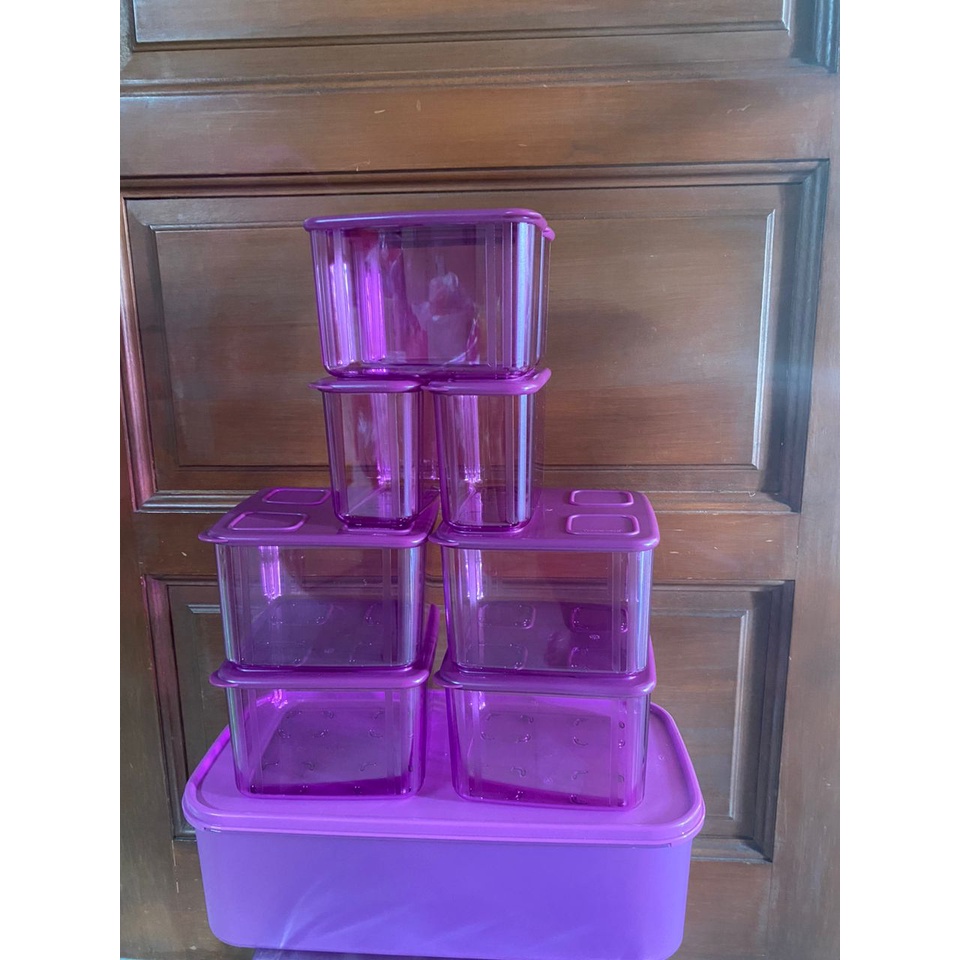 Tupperware Fresh N Clear Tall Set + Modular Mates Rectangular Container ...