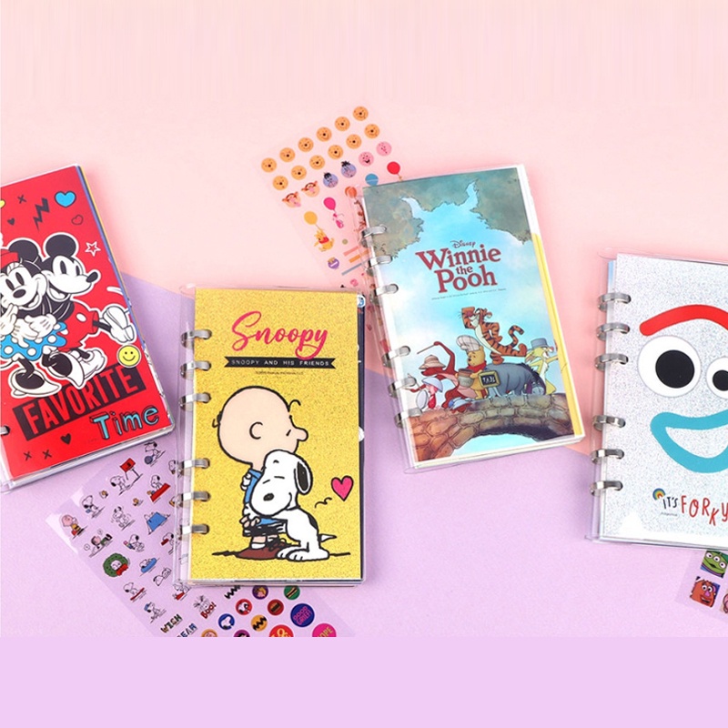 Disney Character 6 hole Binder Hologram Cover Undated Diary Planner ...