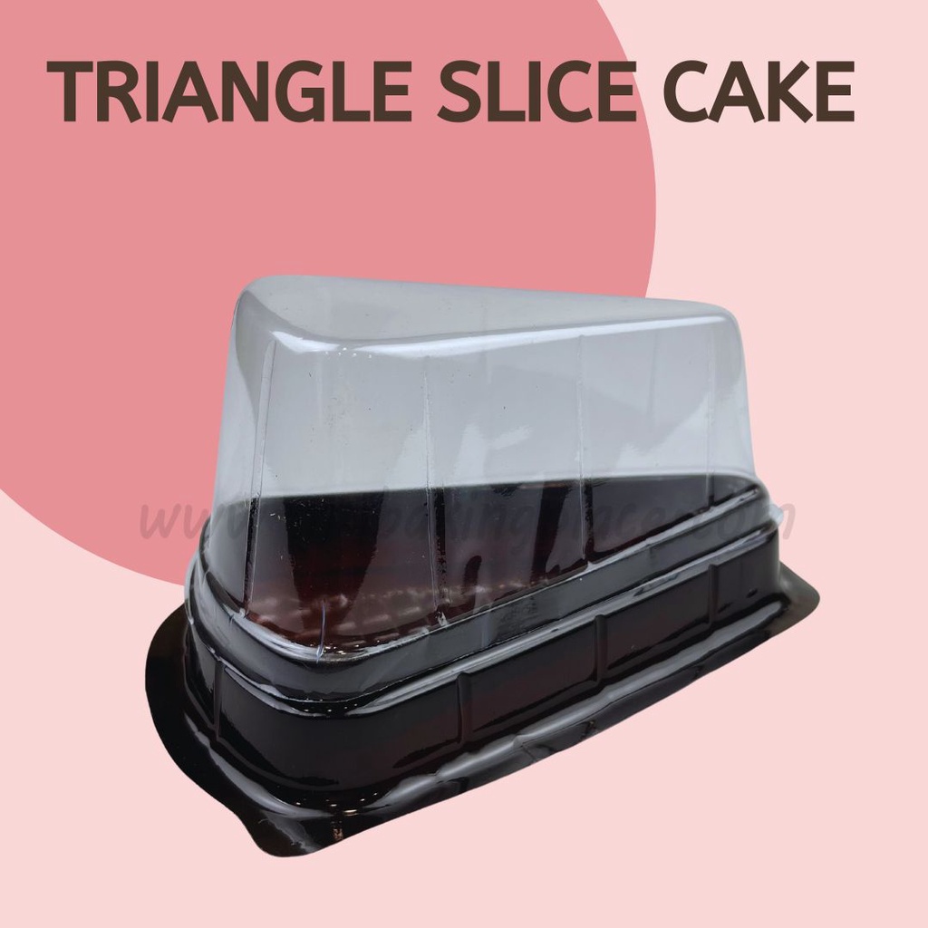 Triangle Slice Cake Box Plastik Transparent Bekas Cake Transparent Box ...