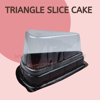 Triangle Slice Cake Box Plastik Transparent Bekas Cake Transparent Box ...