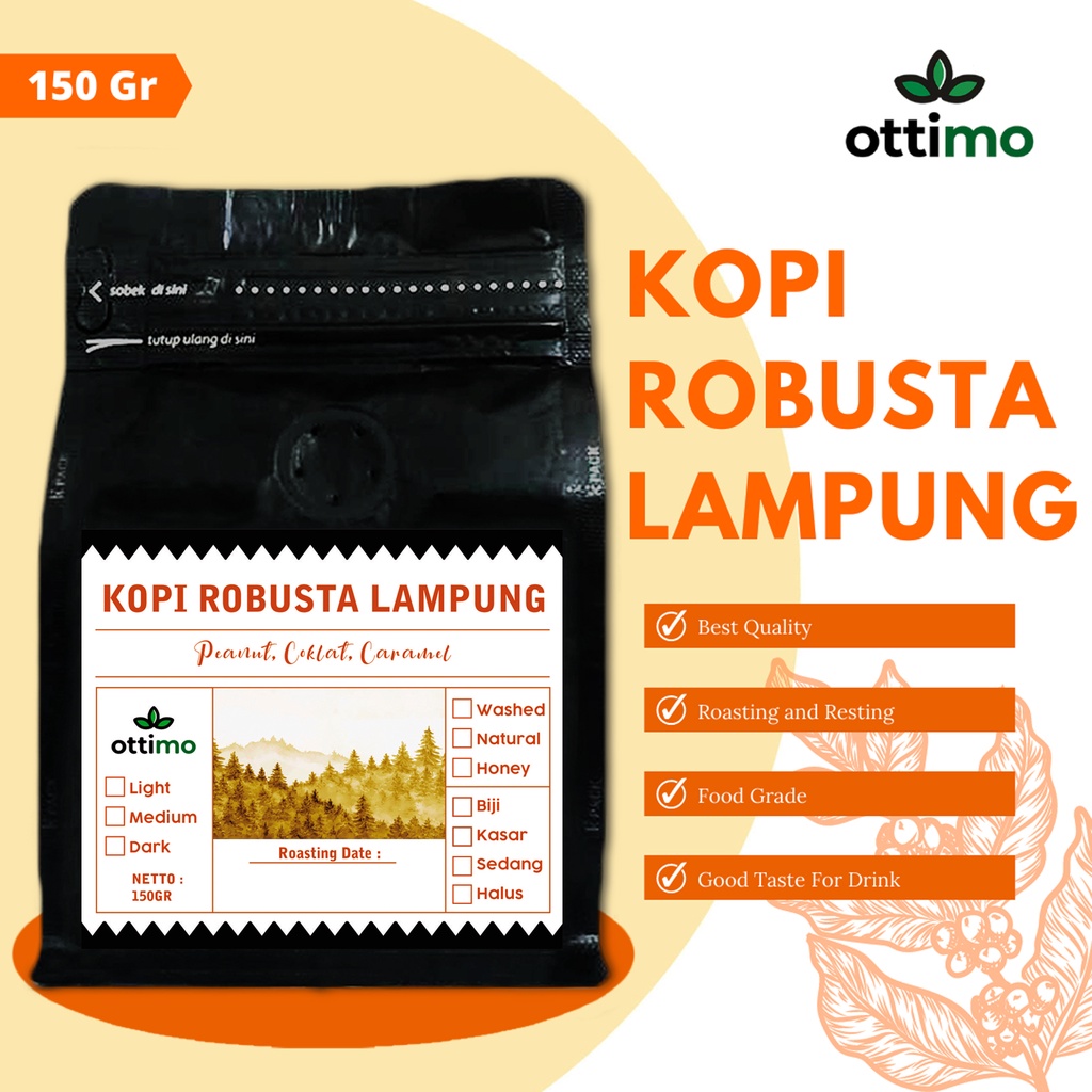 Ottimo Coffee 150gr Coffee/ Ground Coffee/ Black Coffee/ Robusta ...