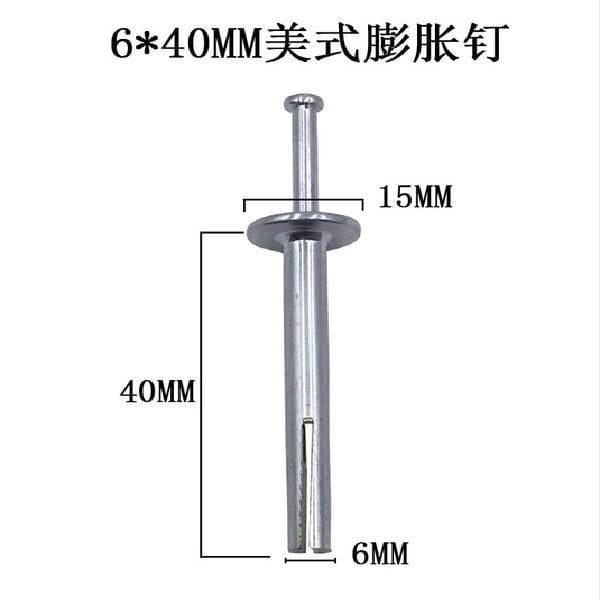 Zinc Alloy Hammer Drive Anchor DNA Wall Plug Paku Besi 40mm [50 PCS ...