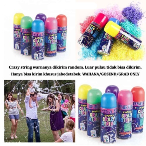 Crazy Ribbon Spray Streamers Party String Spray Silly String 350ml ...