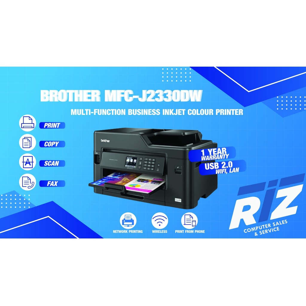 Brother MFC-J2330DW | A3 Multi-function Business Wireless Duplex ADF ...