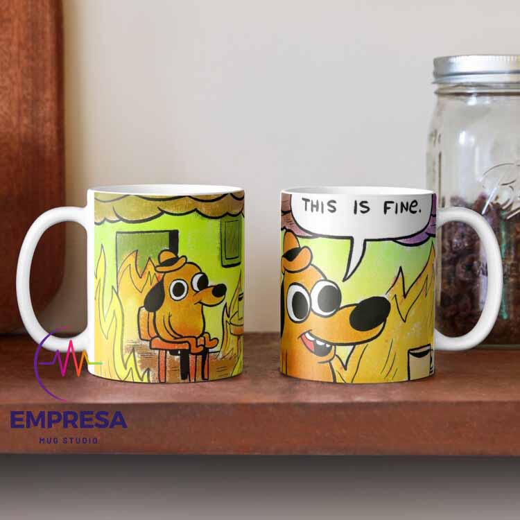 This Is Fine Dog Coffee Mug | Shopee Malaysia
