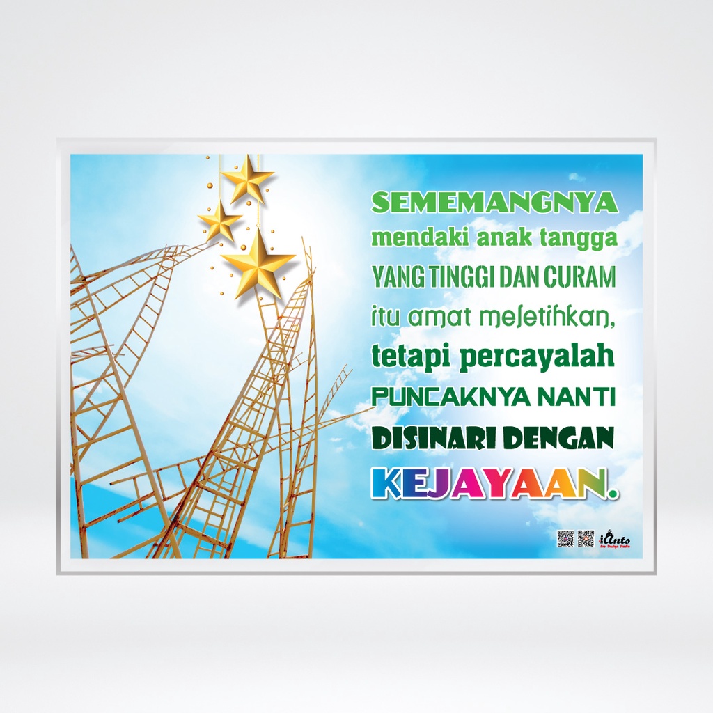 Poster Kata-kata Motivasi [A4 Laminated Poster] Positif Mutiara Hikmah ...