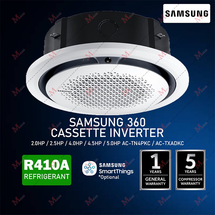 Samsung Inverter 360 Cassette Air Conditioner 2.0hp / 2.5hp / 4.0hp / 4 ...