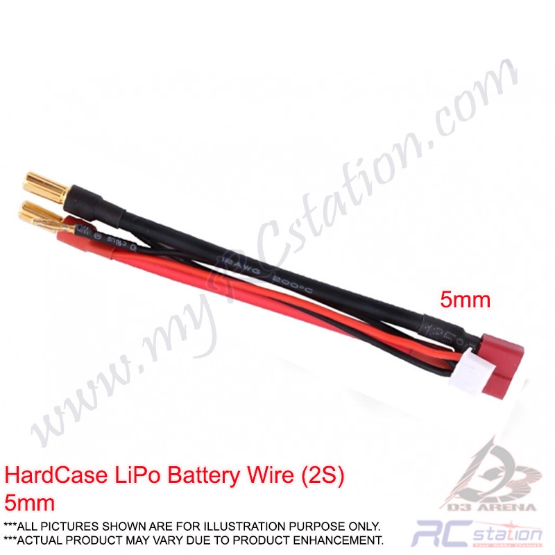 RC LiPo Battery Wire for HardCase LiPo Battery with Balance Lead, 4mm ...