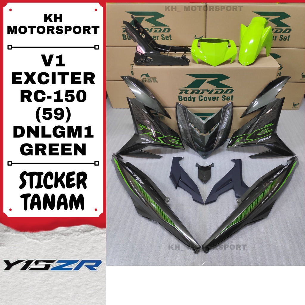 YAMAHA Y15 Y15ZR V1/V2 EXCITER RC-150 (59)-DNLGM1 GREEN (HIJAU LUMUT ...