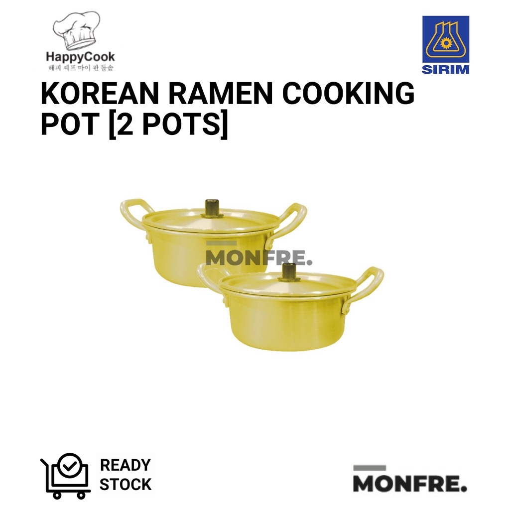 HappyCook 16cm Korean Ramen Cooking Pot Set (2 Pots) | Shopee Malaysia
