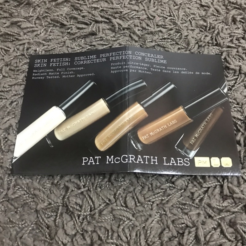 READY STOCK PAT McGRATH LABS Sublime Perfection Concealer Sample Card ...