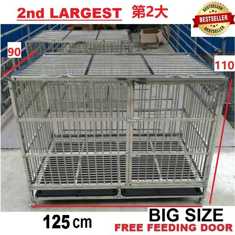 Big Size Dog Cage 4FT Stainless Steel LOWEST PRICE, sangkar anjing ...