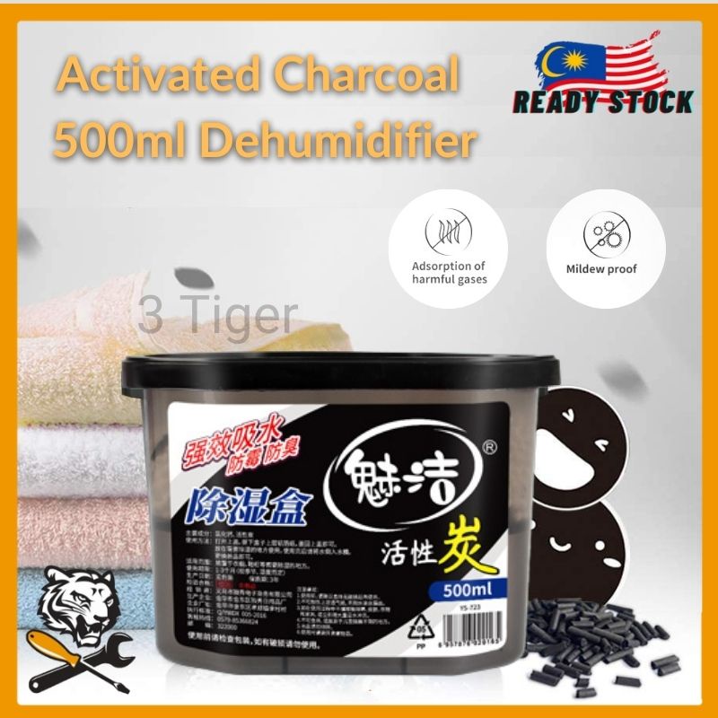 3THW Activated Charcoal Dehumidifier 500ml BOX Moisture Absorber ...