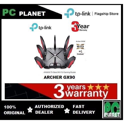 TP-Link Archer GX90 AX6600 Gaming Router With Tri-Band Gigabit Wireless ...