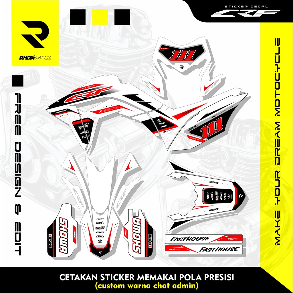 Decal crf 150 l - sticker decal crf 150 l - decal honda crf - sticker ...