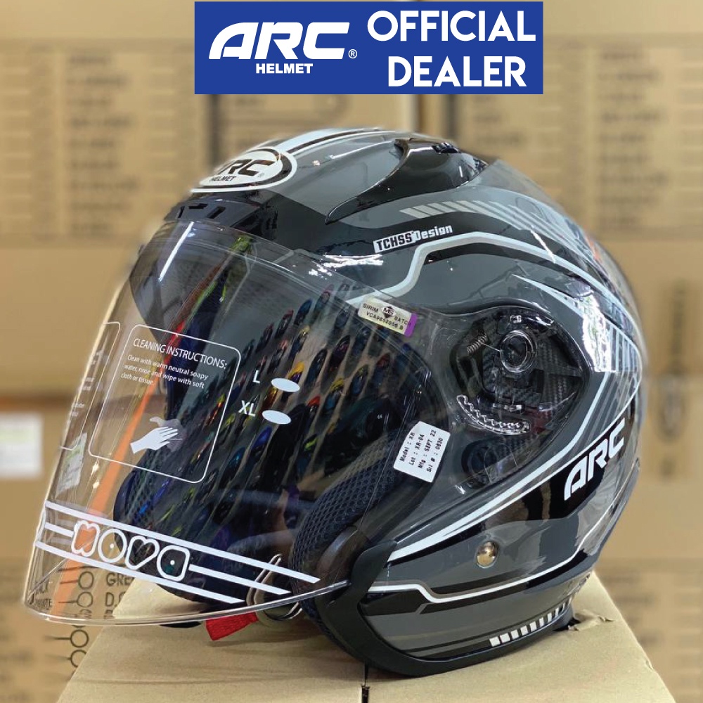 ARC XR Beats Grey Livery Open Face Helmet 2022 💯 ORIGINAL | Shopee Malaysia