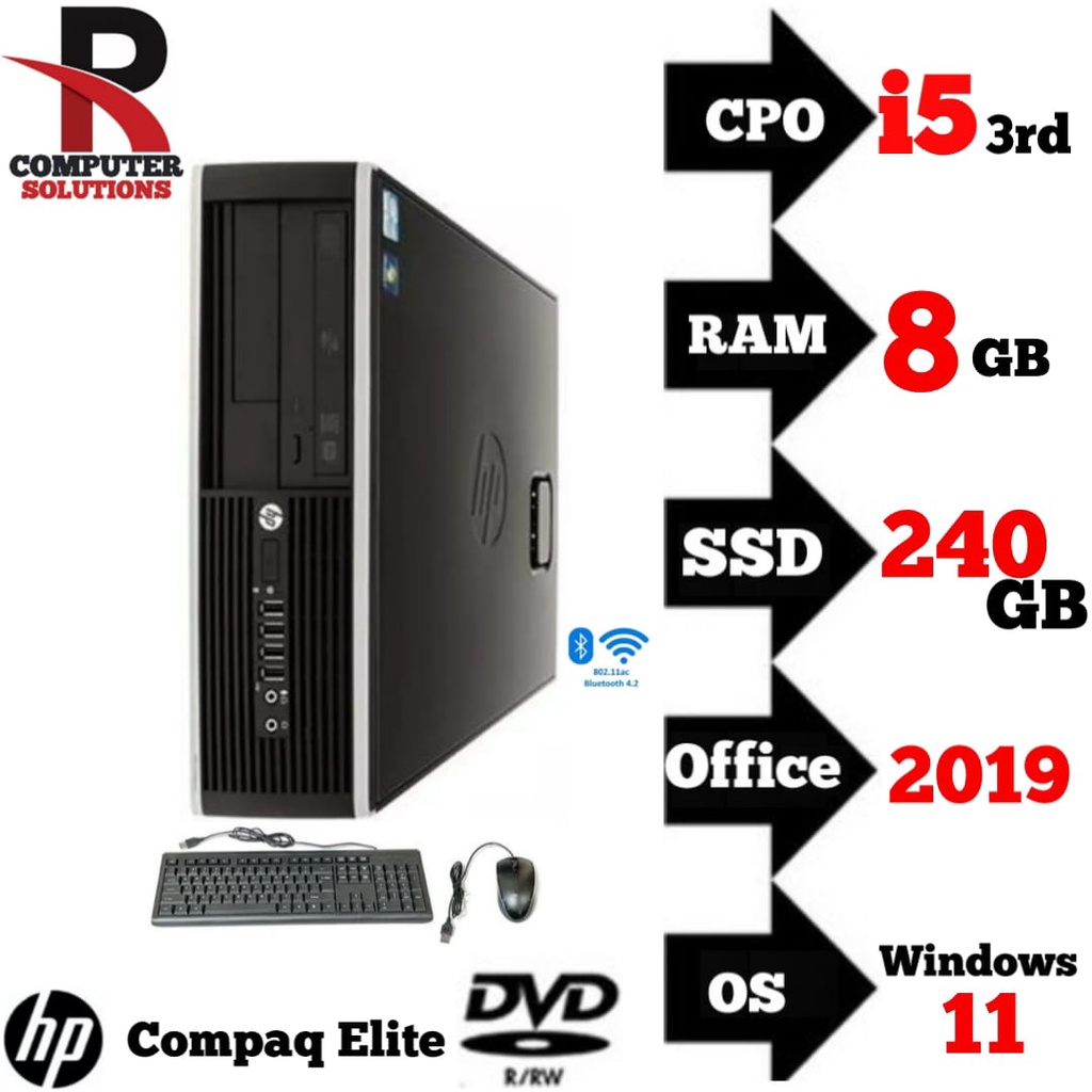 HP Compaq Elite 8300 Desktop SFF Computer Intel Core i5 - 3rd Gen 8GB ...