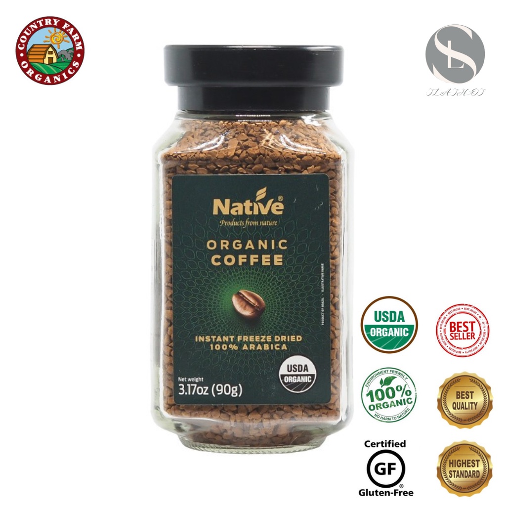 Country Farm Organics Native Organic Arabica Freeze Dried Coffee (90g ...