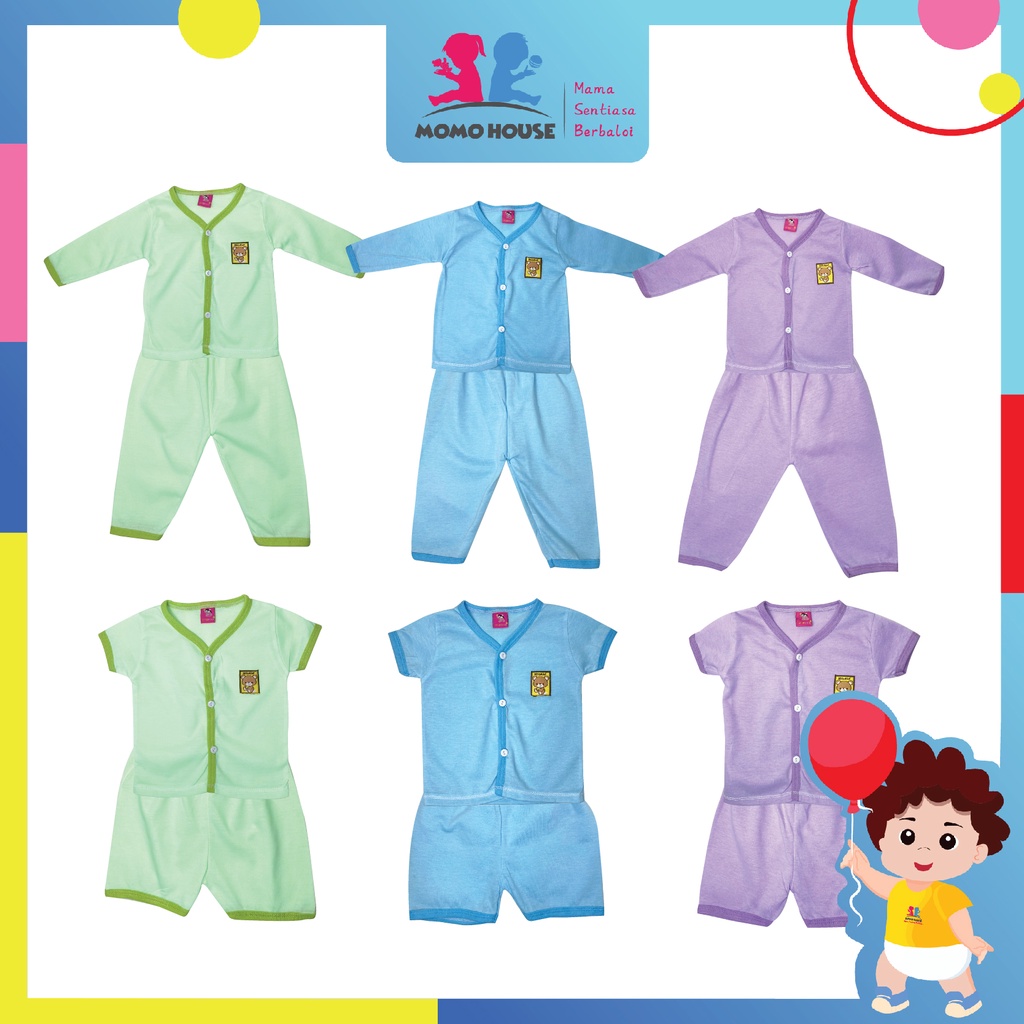 Newborn Baju Baby Infant Suit 0-3m Full Set Baju Bayi (1pcs = Baju ...