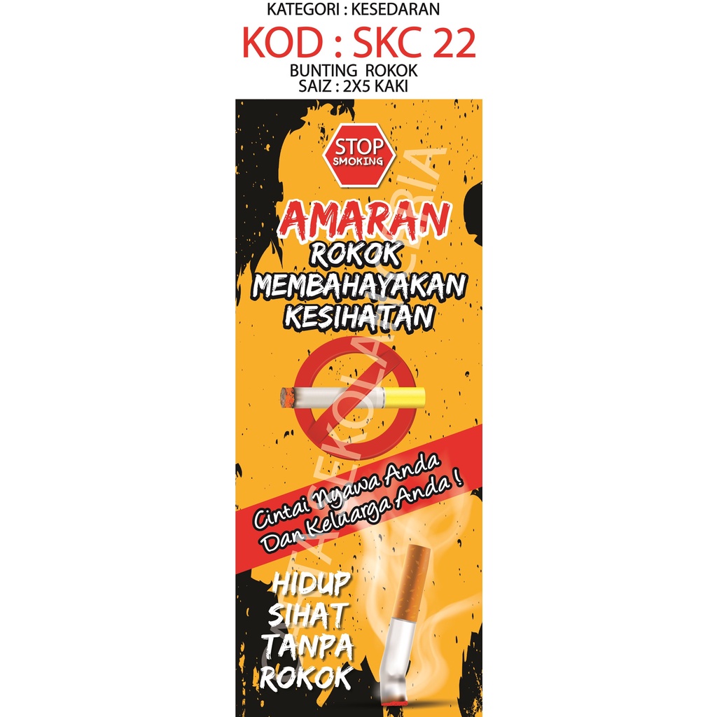 BUNTING ANTI ROKOK DAN ANTI DADAH HIASAN JIMAT SEKOLAH | Shopee Malaysia