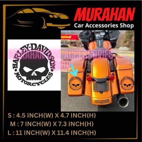 [READY STOCK] HARLEY DAVIDSON GHOST RIDES CAR STICKER MOTOR STICKER ...