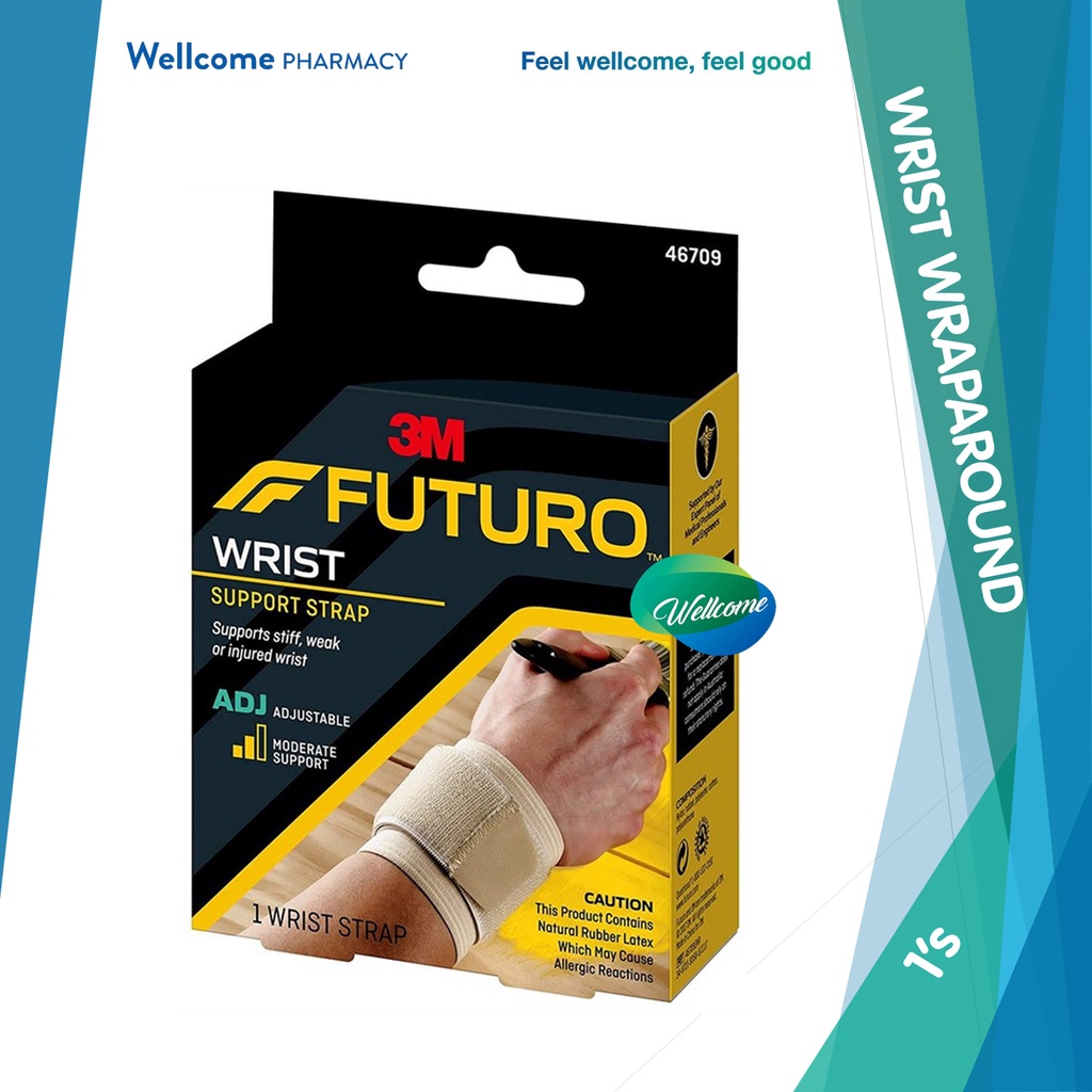 3M Futuro Wraparound Wrist Support Strap Adjustable Beige Colour ...