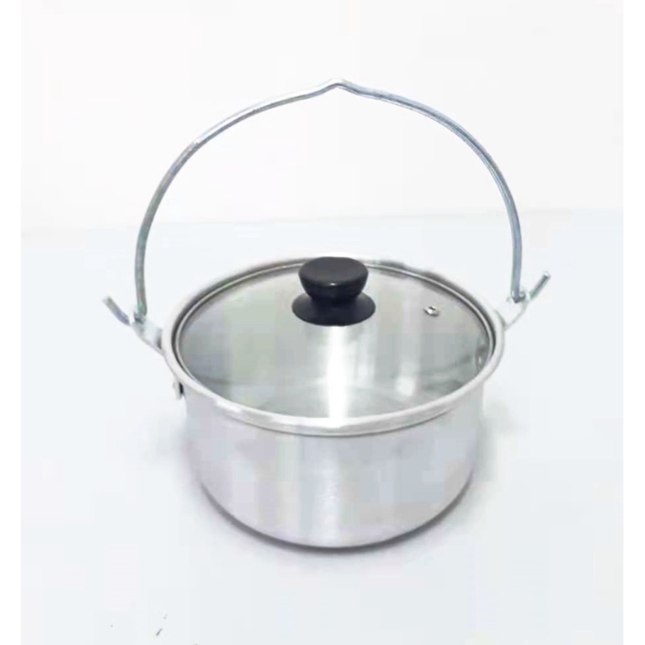 Kaldero With Swing Handle Glass Cover Aluminum Type Caserola | Shopee ...