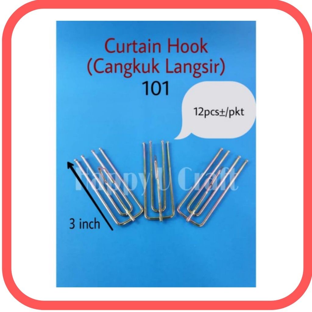 (12pcs±/pkt) 101 Curtain Hook / Cangkuk Langsir | Shopee Malaysia
