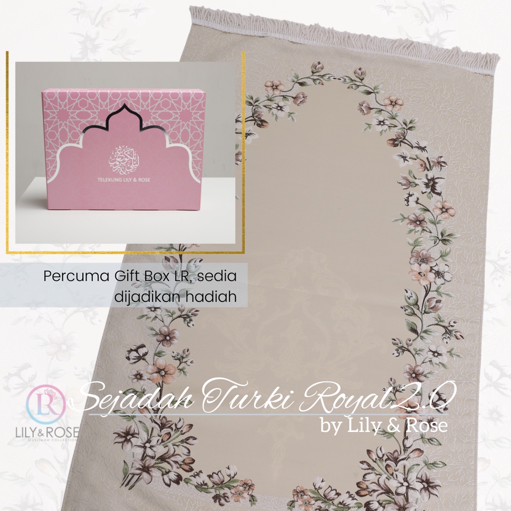 Sejadah Turki Royal LR2.0, Sejadah Embroidery Satin, Sejadah Hantaran ...