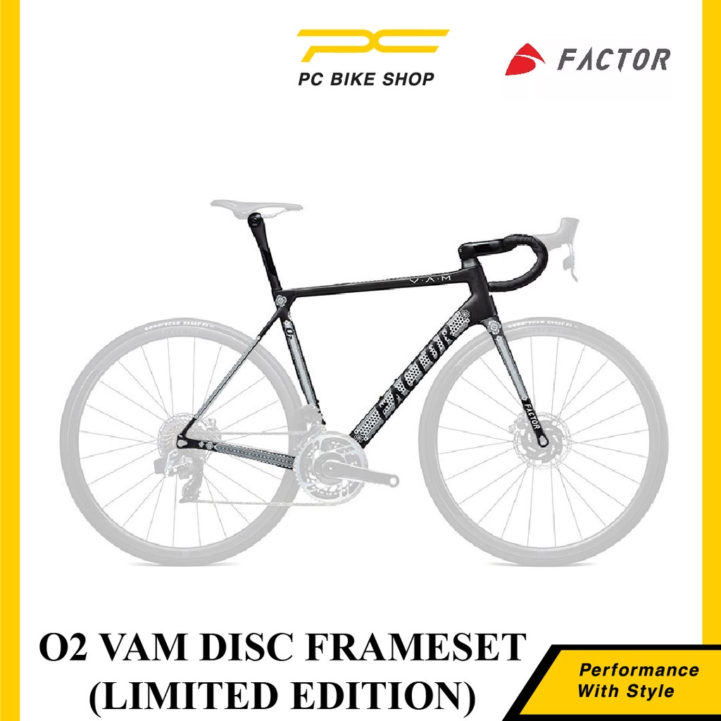 SALES!!! FACTOR O2 VAM DISC 52 FRAMESET ORNATE NB WHITE (LIMITED ...