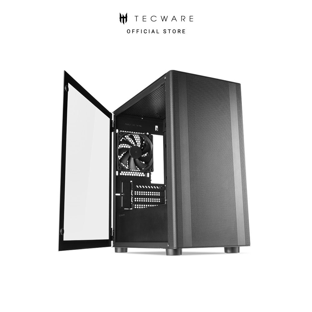 Tecware Flatline TG MATX Case - Black / White | Shopee Malaysia