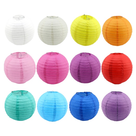 Colourful Lantern 10 Inch and 12 Inch Wholesale Round Paper Lantern ...