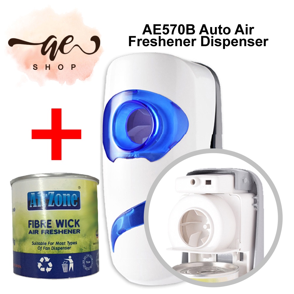 AE570B Auto Fan Air Freshener Dispenser PLUS 1 can Airzone Fibre Wick ...