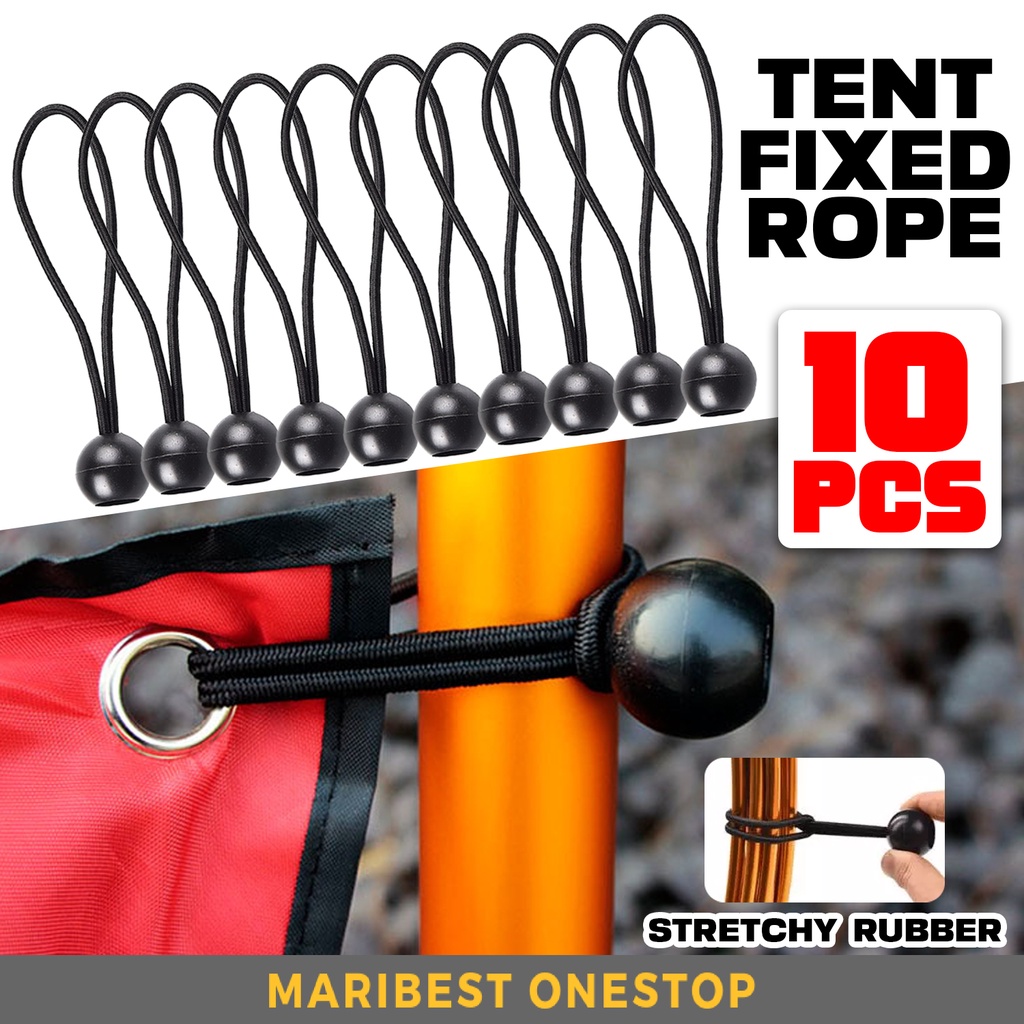 10pcs Camping Canopy Fixed Elastic Rope Bungee Cord Camping Rope ...