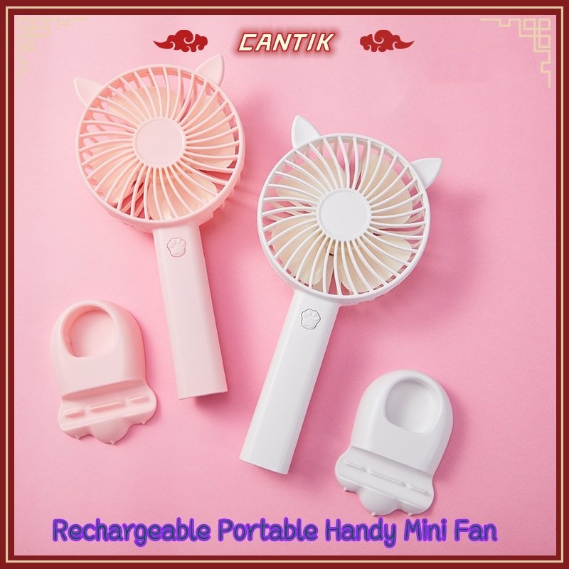 READY STOCK Rechargeable 3mode Portable Handy Mini Fan Strong Wind ...