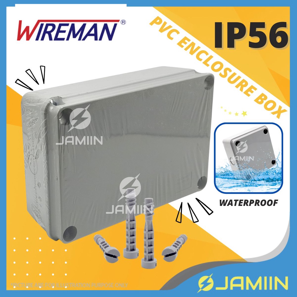 WIREMAN IP56 PVC Enclosure Electrical Junction Box Autogate Box CCTV ...