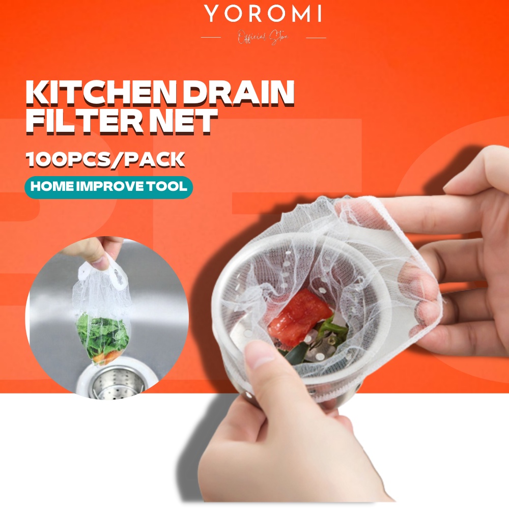【100pc/Pack】Disposable Kitchen Sink Net Filter Sink Basket Rubbish Bag ...
