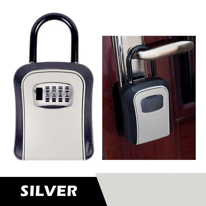 4 Digit Combination Wall Mount Key Storage Security Lock Box Homestay ...