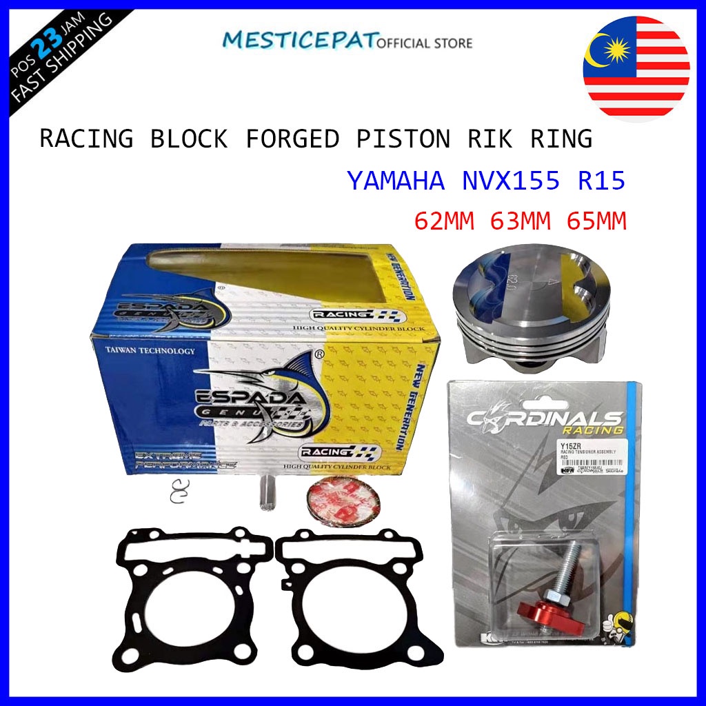 CLEAR STOCK NVX RACING BLOCK ESPADA BLOCK RACING 62mm 63mm 65mm (TW ...