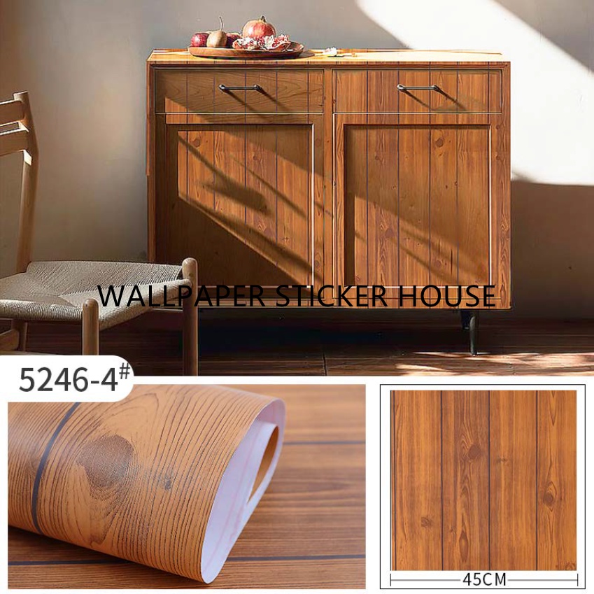 45CMx1000CM Wallpaper Wood Design Self Adhesive Wallpaper Sticker ...
