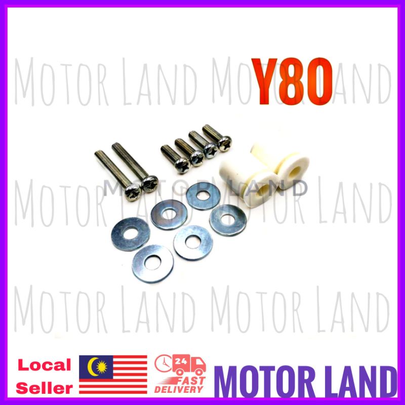 YAMAHA YAMAHA80 Y80 LEG SHIELD SCREW SET / LEG SHIELD BUSH SET (CAP ...