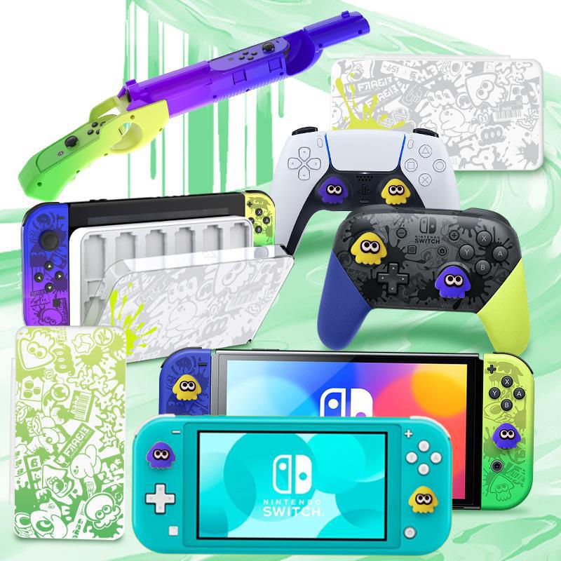 Nintendo Switch v1 v2 oled lite Splatoon 3 Accessories Gradient Gun ...