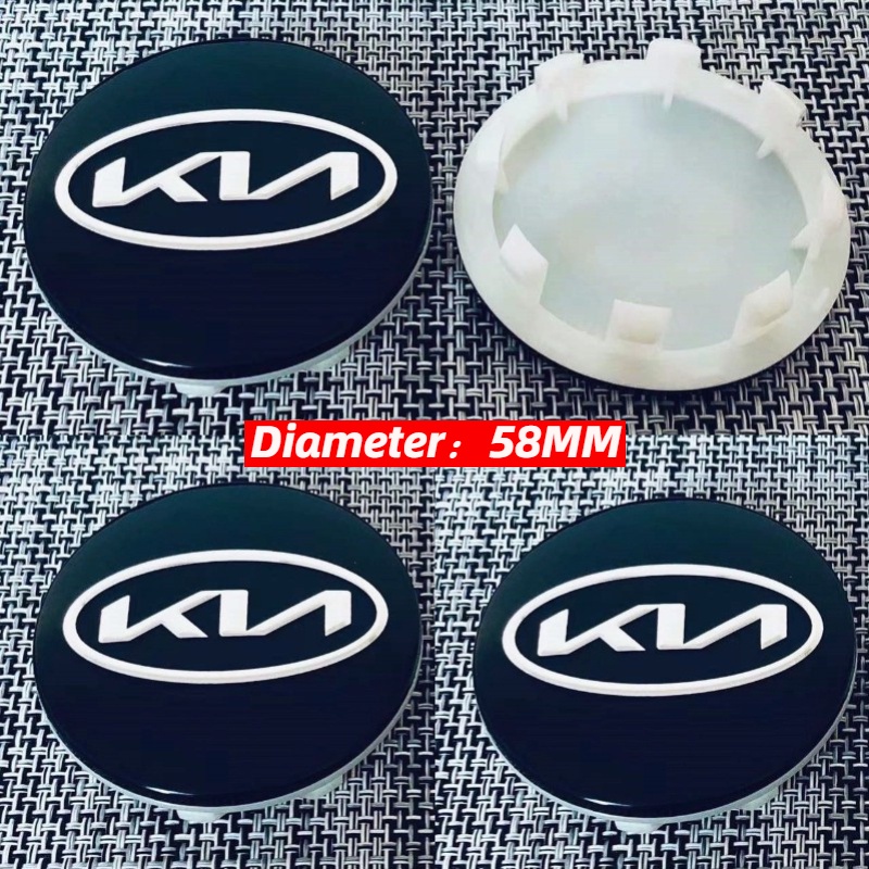 58mm 4pcs Car Wheel Tire Rim Center Hub Caps Cover for KIA KX3 KX5 KX7 ...