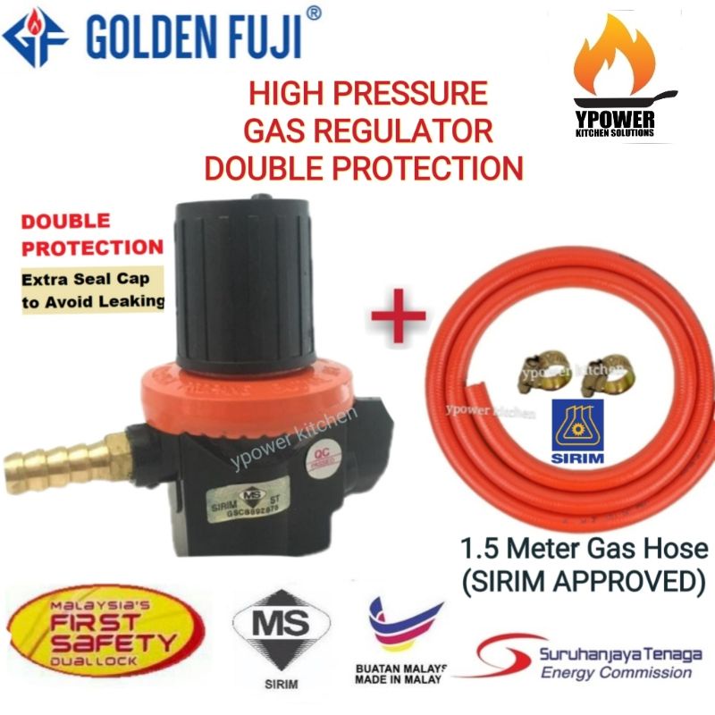 HIGH PRESSURE GAS REGULATOR WITH DOUBLE PROTECTION | Shopee Malaysia